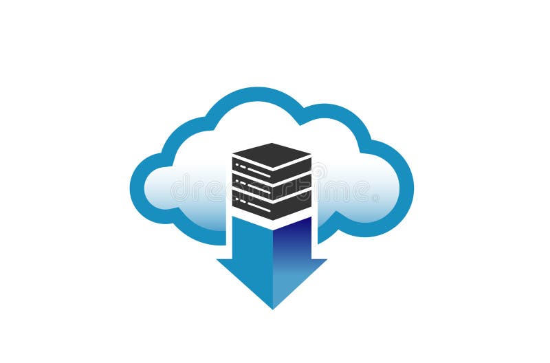 Cloud Server Arrow Logo Design Stock Vector - Illustration of safety ...