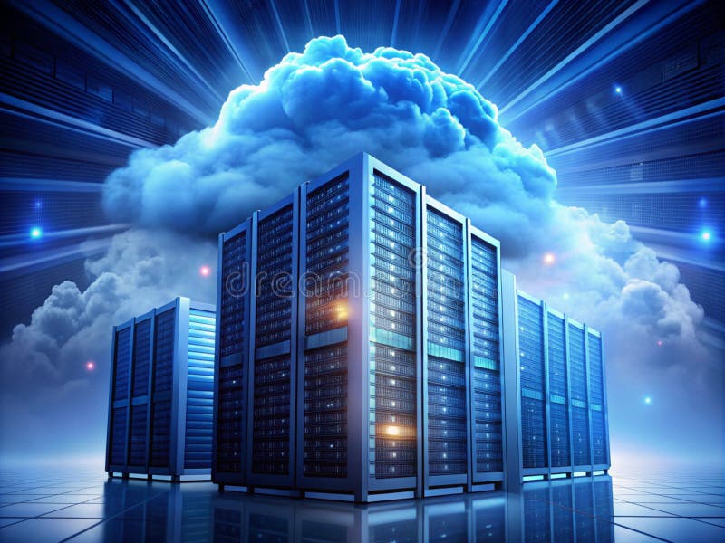Cloud Server and Computing, Data Storage and Processing. Internet and ...