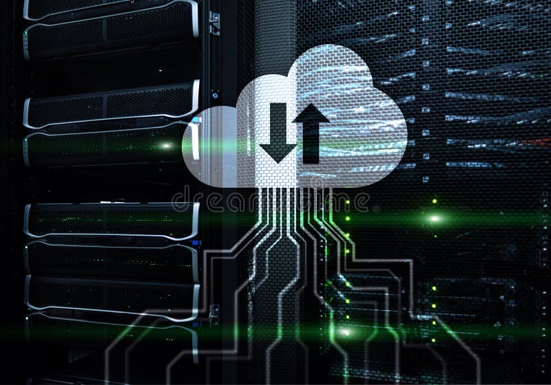 CLoud Server and Computing, Data Storage and Processing. Internet and Technology Concept Stock ...