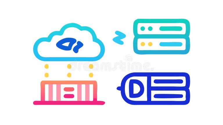 Cloud Server Data Analytics, Scalable it Infrastructure, Vector Design Generative AI Stock ...