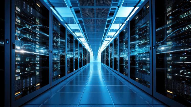 Cloud server farm stock illustration. Illustration of software - 305889102