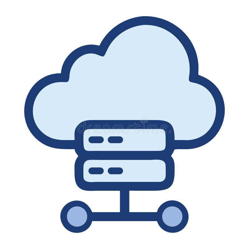 Cloud Server Hosting Storage System Stock Vector - Illustration of ...