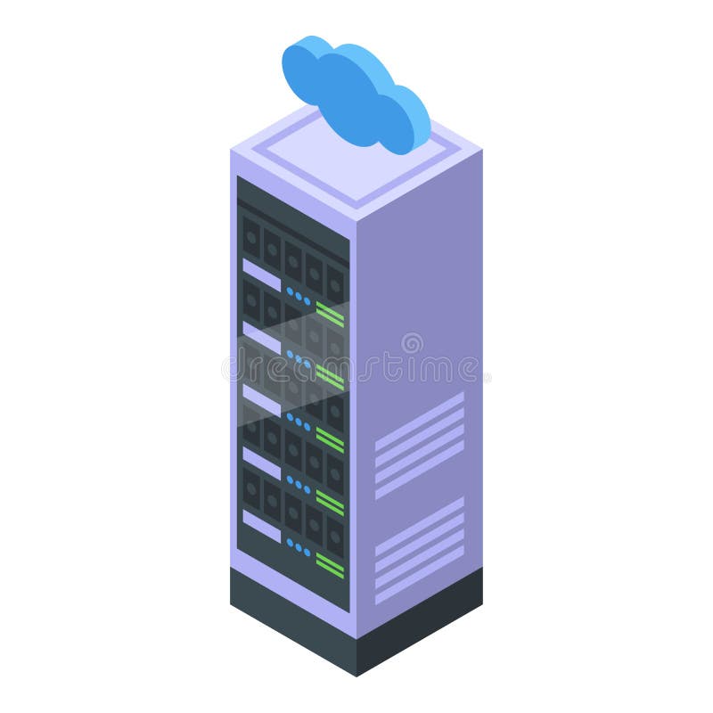 Cloud Server Icon Isometric Vector. Online Money Stock Illustration ...