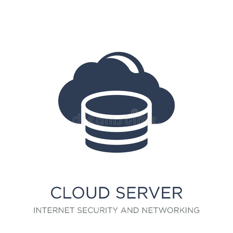 Cloud Server Icon. Trendy Flat Vector Cloud Server Icon on White Stock ...