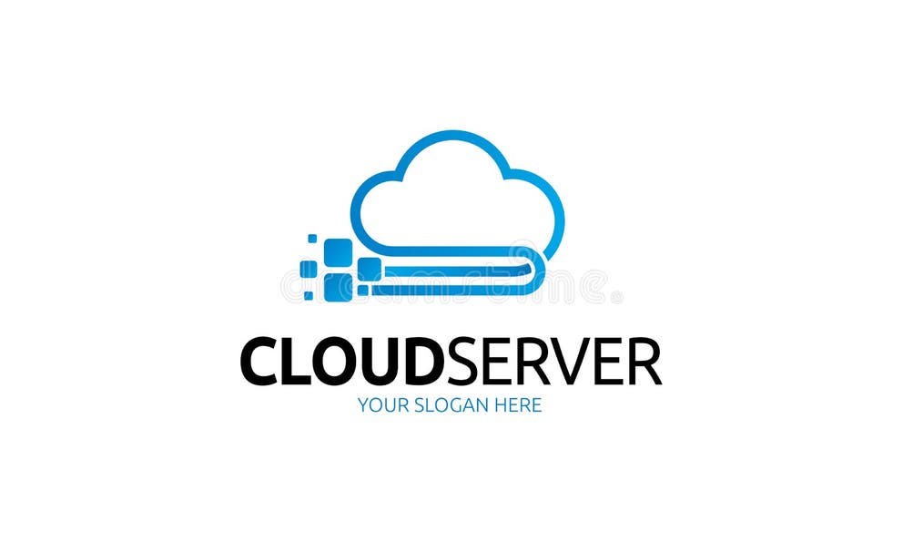 Cloud Server Logo stock vector. Illustration of router - 90687389