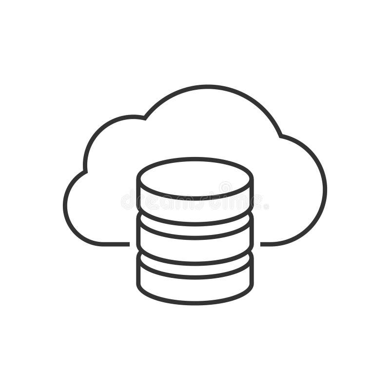 Cloud server outline icon stock vector. Illustration of internet - 93872837