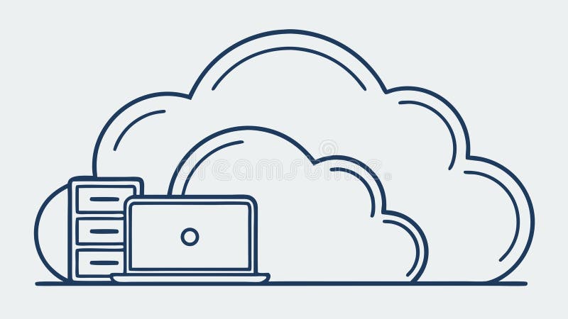 Cloud Server Rack Icon - Data Center Online Storage Solutions, Vector Design Generative AI Stock ...