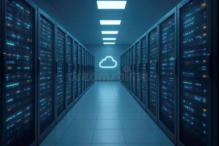 Cloud Server Room Data Center Technology Infrastructure Stock ...