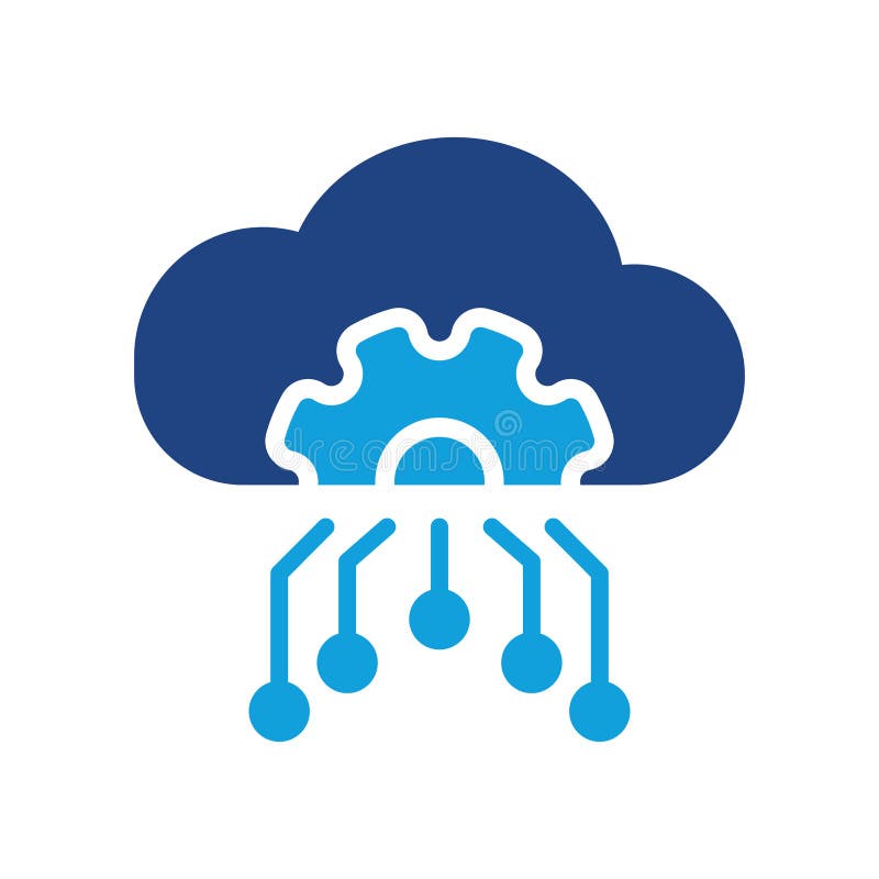Cloud Server Setting Color Icon. Cloud Computing Configuration ...
