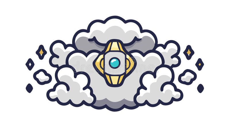 Cloud Server System Remote Computing And Data Storage Vector Design Generative Ai Stock Vector