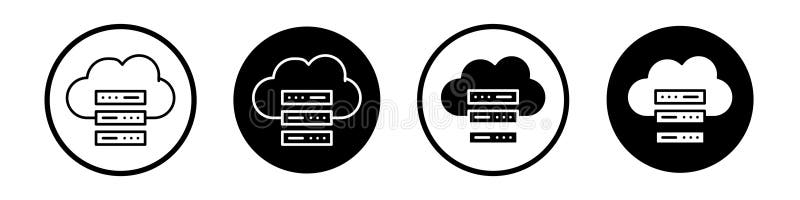 Cloud Server Thin Line Vector Icon Set Stock Vector - Illustration of pictogram, data: 337372953