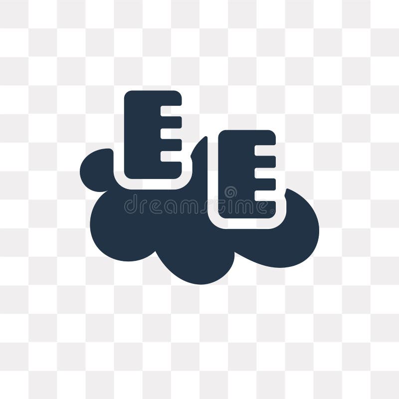 Cloud Server Vector Icon Isolated on Transparent Background, Cloud ...