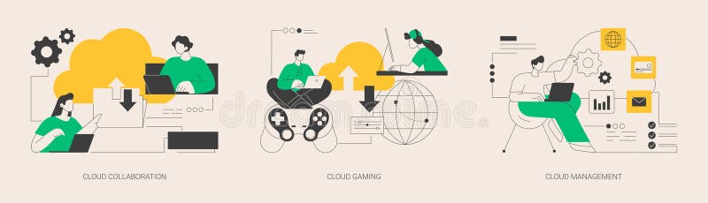 Cloud Service Abstract Concept Vector Illustrations. Stock Vector ...