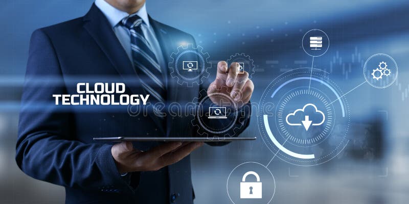 Cloud Service Computing Data Storage Internet Technology Concept Stock ...