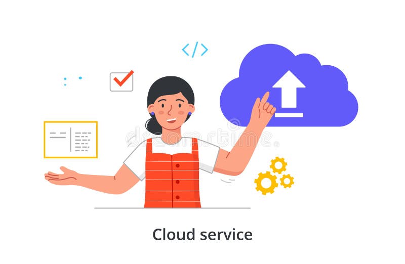 Cloud service concept stock vector. Illustration of cloud - 231640009