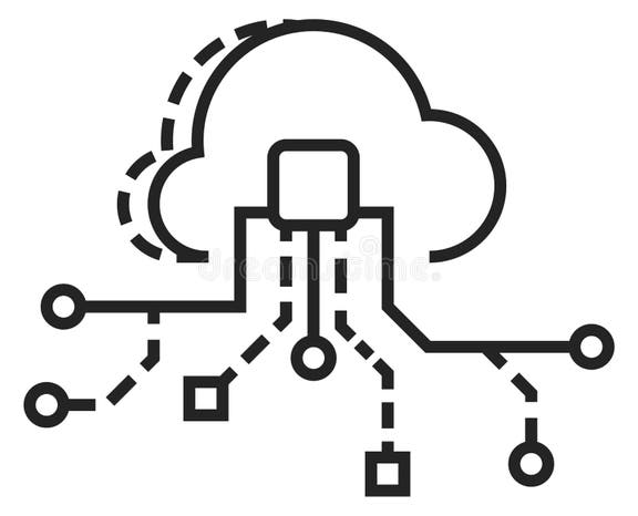 Cloud Service Icon. Secure Data Storage Symbol Stock Vector ...