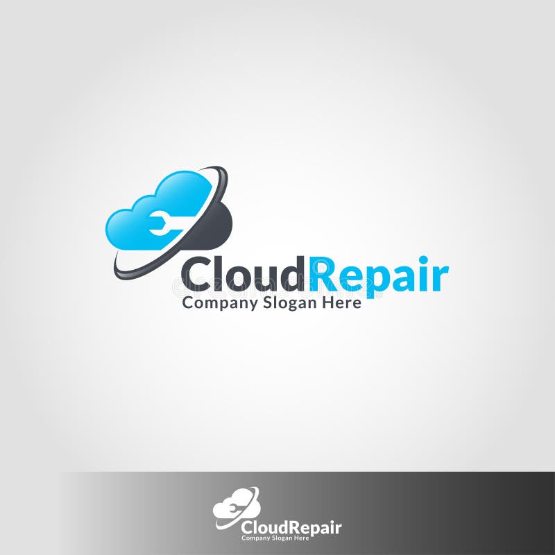 Cloud Service Logo Template Stock Vector - Illustration of maintenance ...