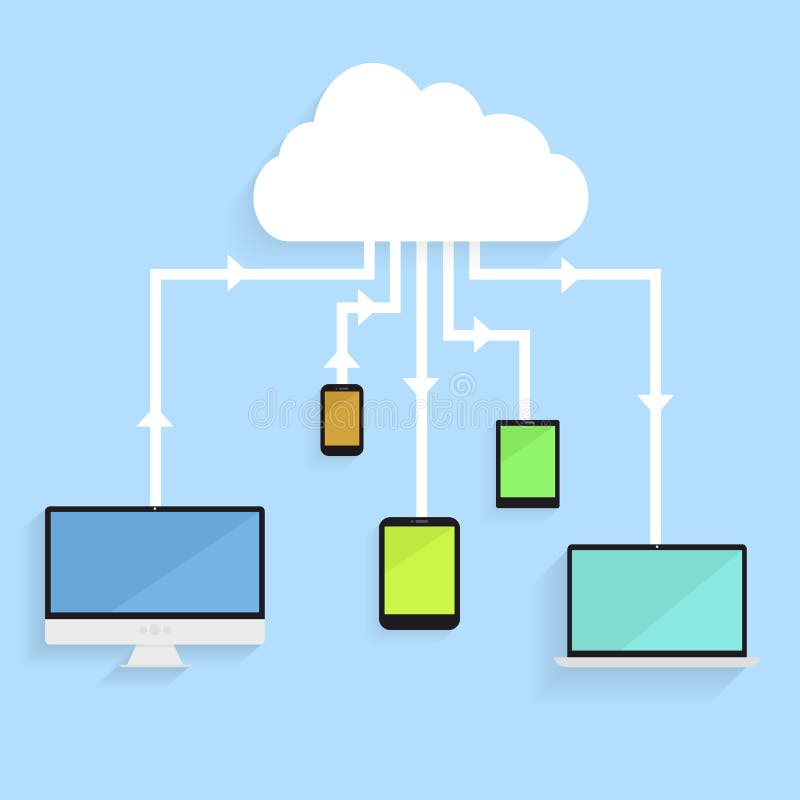 Cloud service stock vector. Illustration of access, networking - 36937588