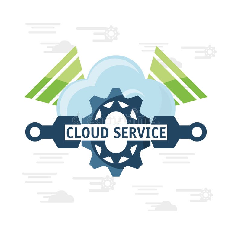 Cloud service design stock vector. Illustration of sign - 114317148