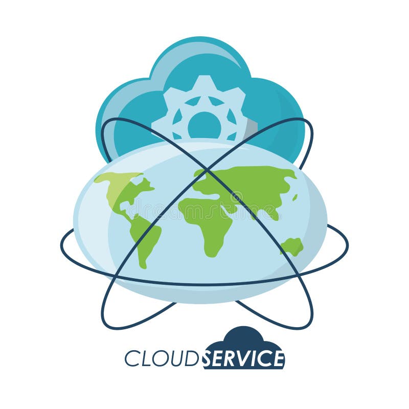 Cloud service design stock vector. Illustration of office - 114317187