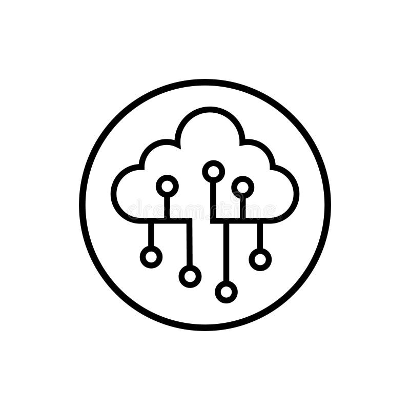 Cloud Service Vector Icon Set. Internet Illustration Sign Collection ...