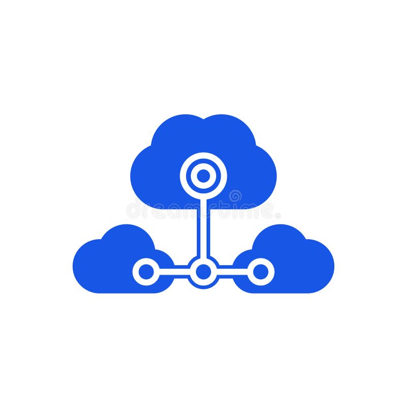 Cloud Services Icon on White Stock Vector - Illustration of resource ...