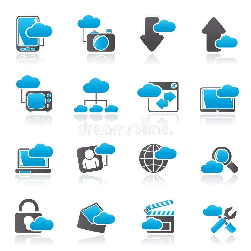 Cloud Services Icon or Logo Isolated Sign Symbol Vector Illustration ...