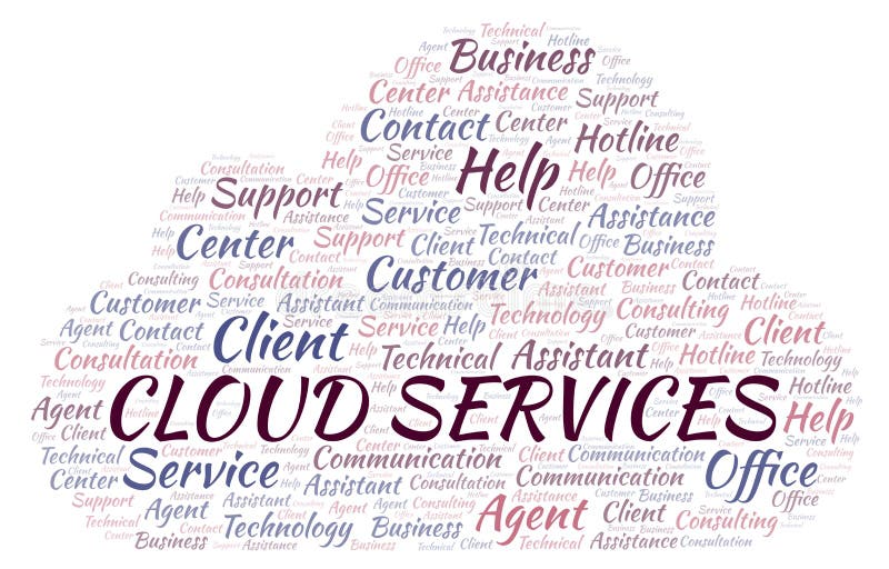 Cloud Services word cloud stock illustration. Illustration of tagcloud ...