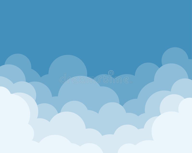 Cloud with Sky Vector Design Stock Illustration - Illustration of soft ...