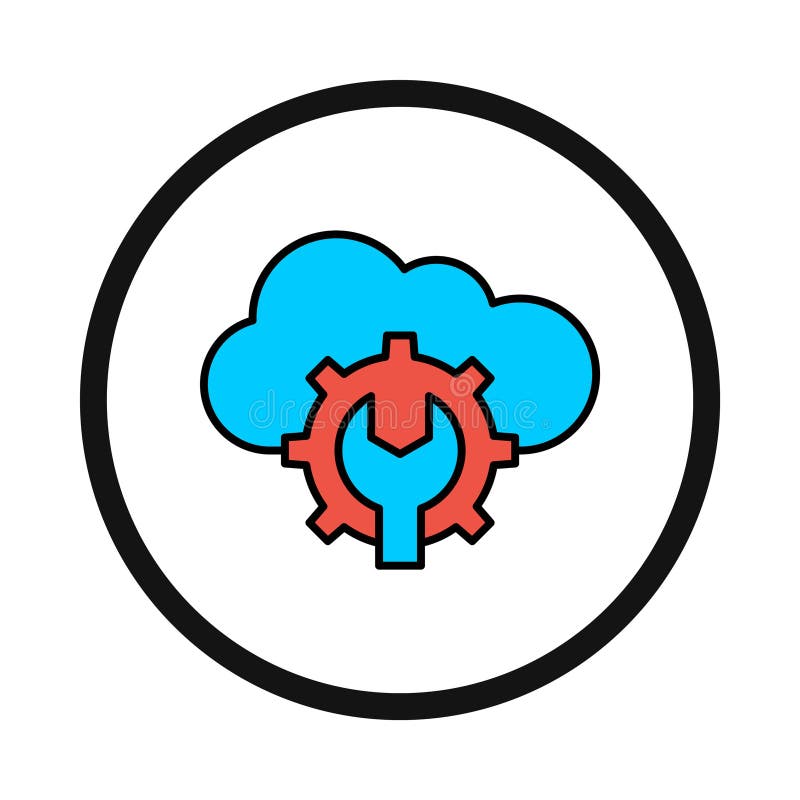 Cloud, Setting, Gear, Maintenance , Cloud Setting Icon Stock Vector ...