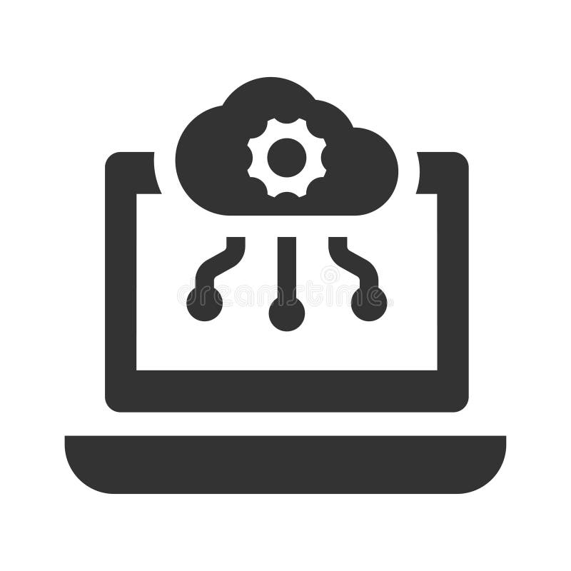 Cloud setting icon stock vector. Illustration of cloud - 352423451