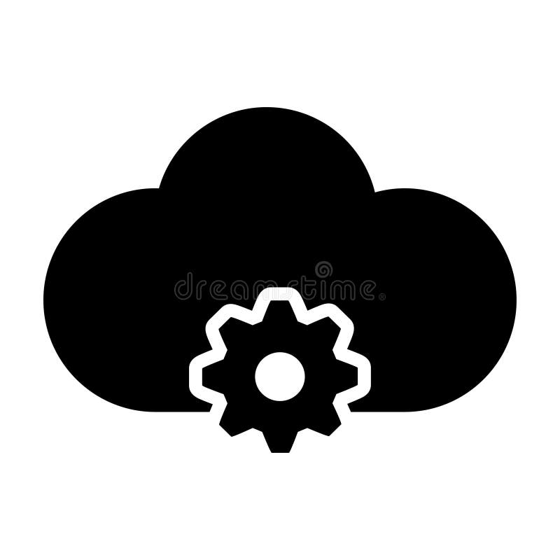 Cloud Setting Icon stock vector. Illustration of symbol - 243635076