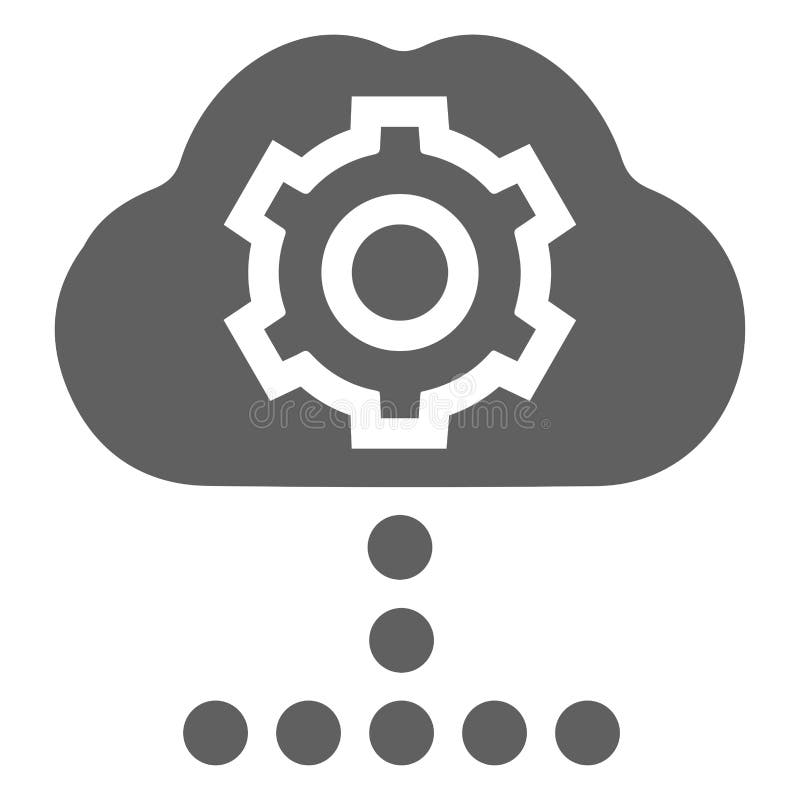 Cloud Settings Gray Icon Logo Stock Vector - Illustration of data ...