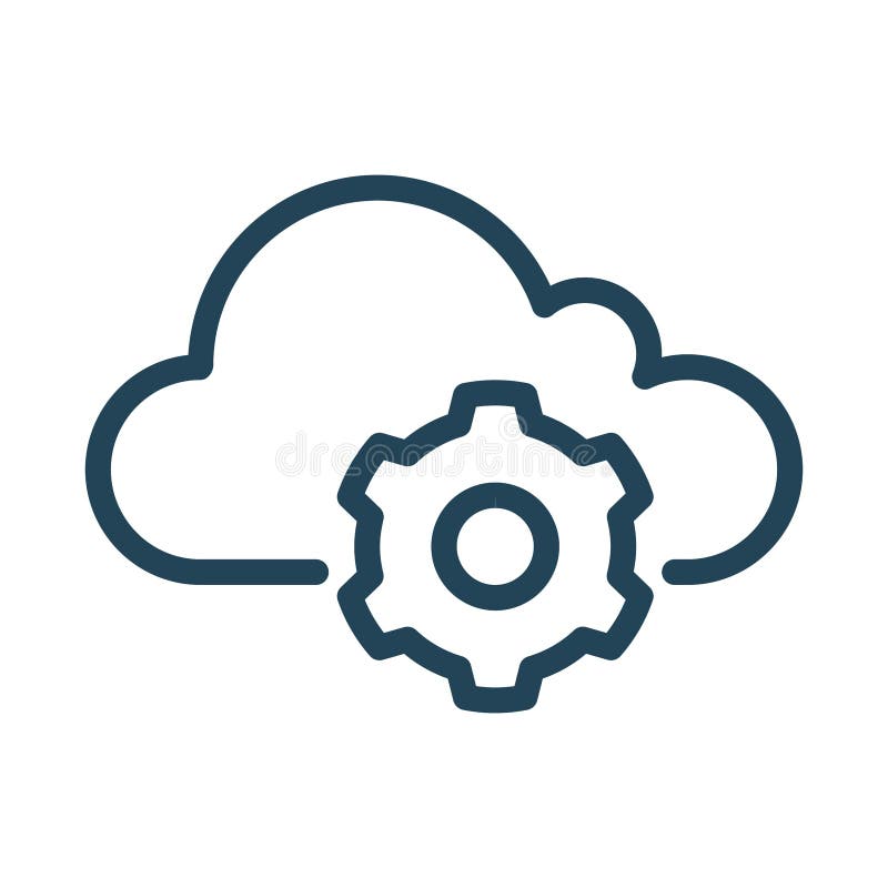 Cloud Settings Icon. Cloud Computing Icon. Stock Illustration - Illustration of internet, icon ...