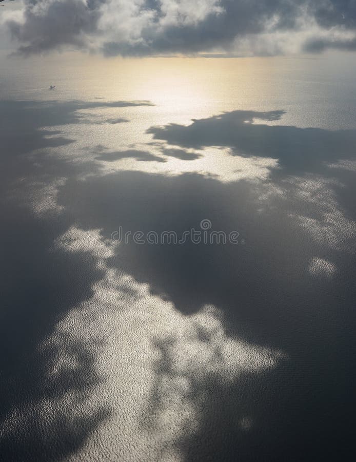 Cloud shadow view at sea. stock image. Image of white - 189099783