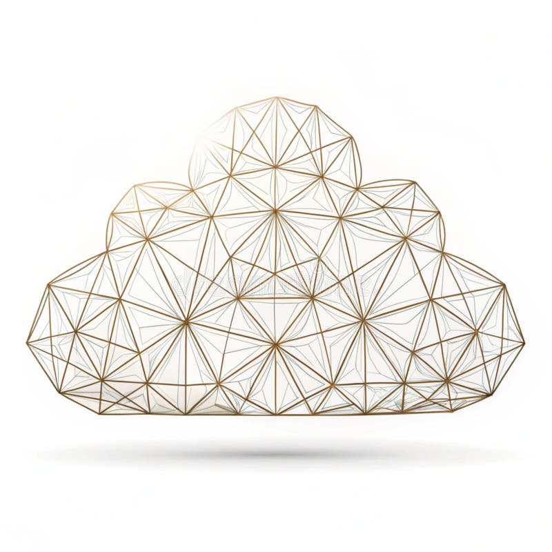 Geometric Cloud with Linear Details Stock Illustration - Illustration ...