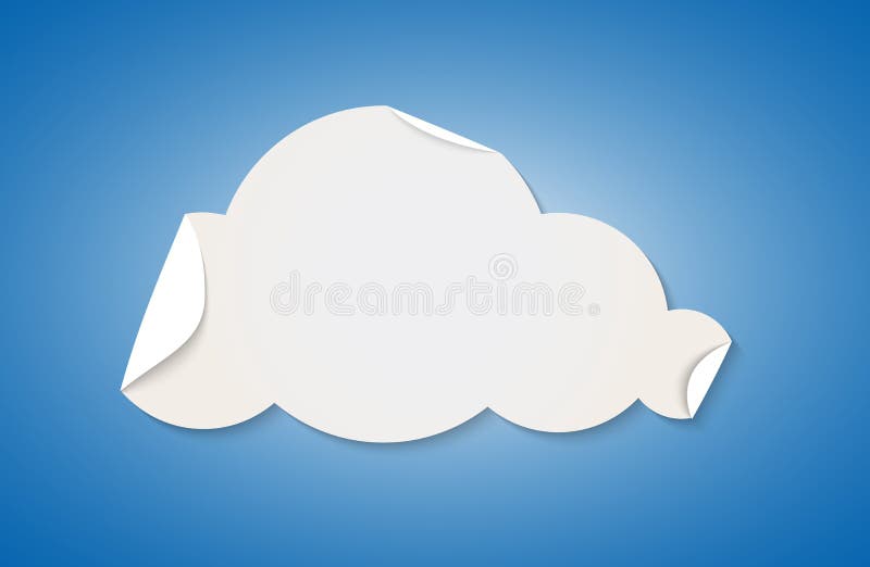 Cloud Shape Cut by White Folded Paper Stock Vector - Illustration of ...