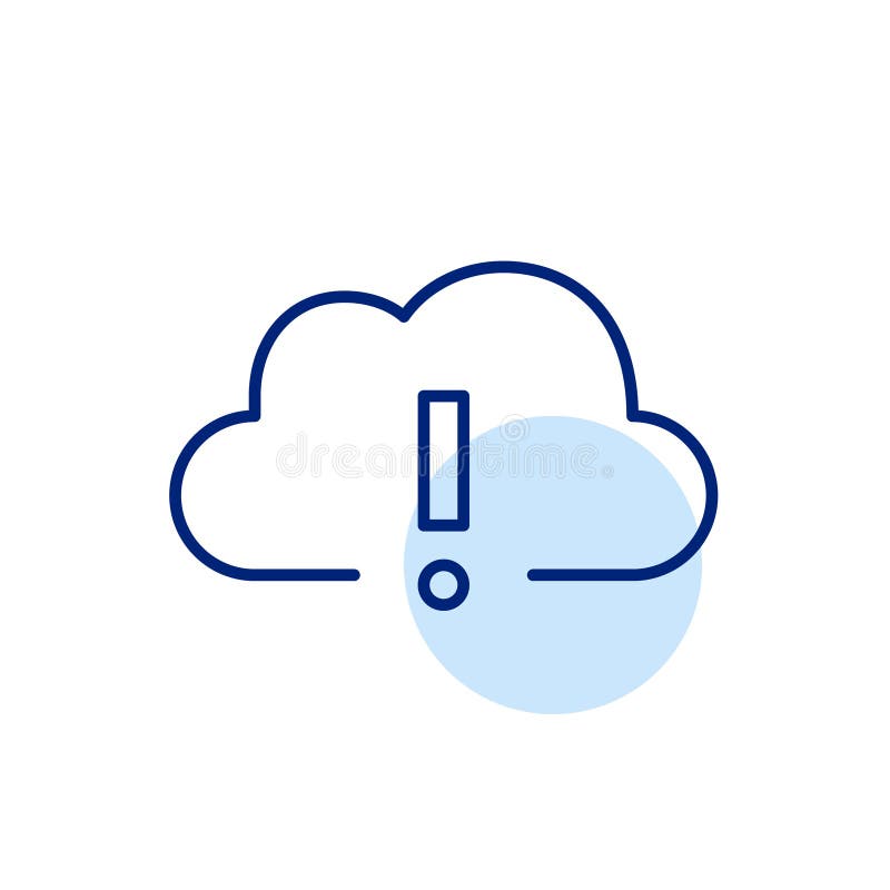 Cloud Shape with Exclamation Mark. Danger Alerts or Security ...