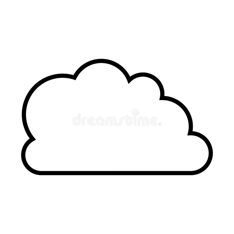Cloud shape icon stock vector. Illustration of vector - 80279538