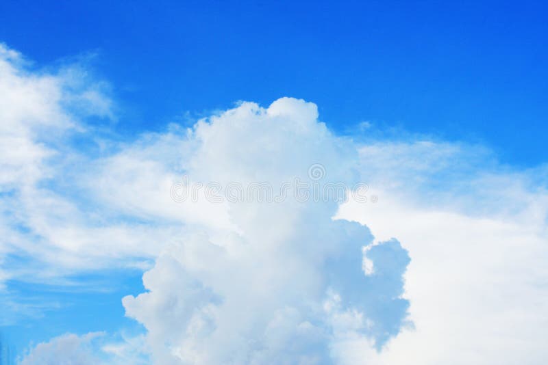 Cloud Shape Like People on Blue Sky Stock Image - Image of clouds ...