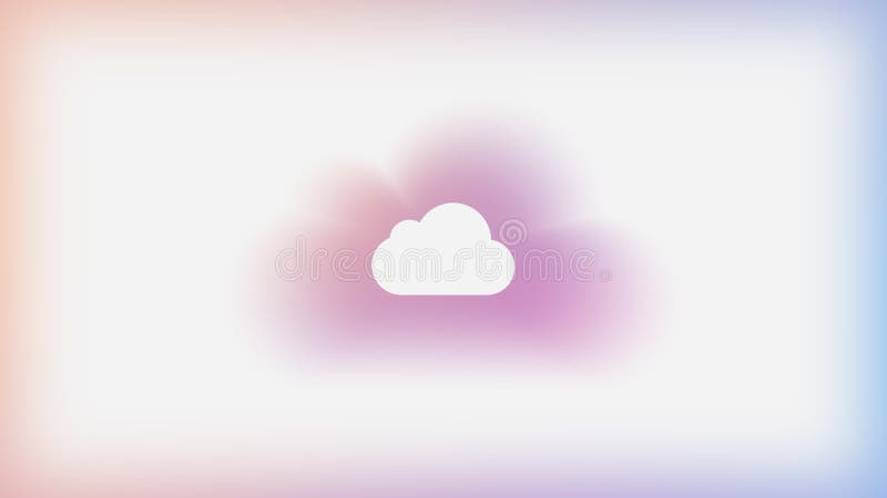 Cloud Shape with Long Colourful Shadow on White Background Stock ...