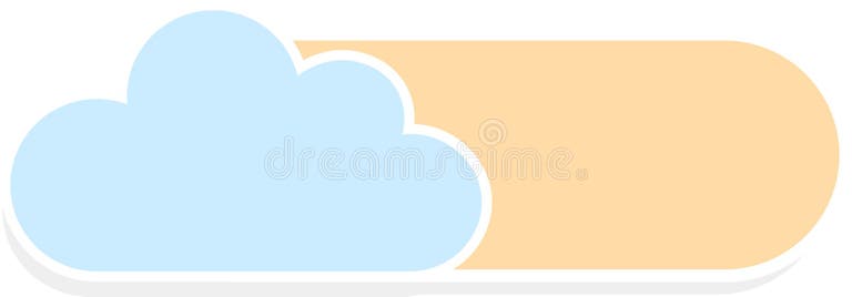 Cloud Shape Paper Sticker stock vector. Illustration of speak - 365066348
