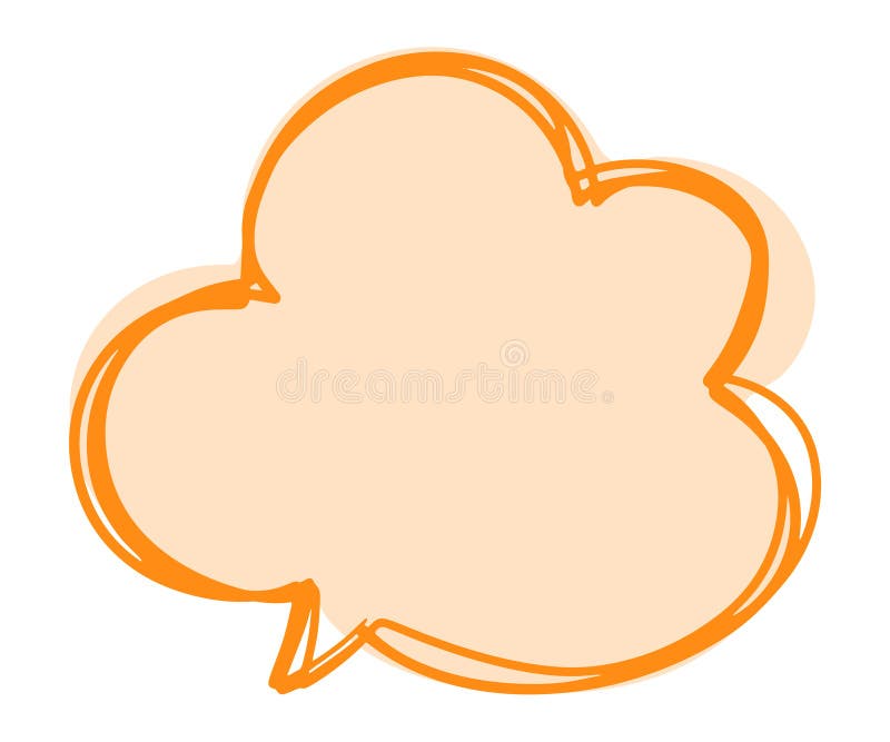Cloud Shape Speech Bubble for Text Box Cartoon Doodle Vector ...