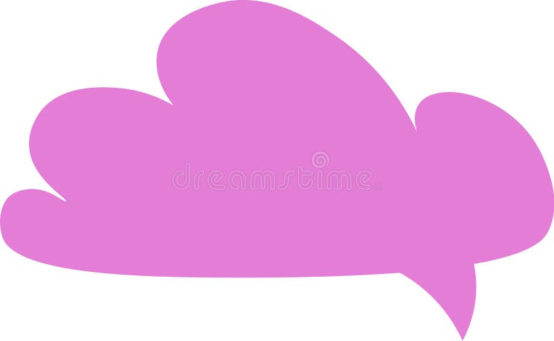 Cloud Shape Speech Bubble stock vector. Illustration of talk - 353249887