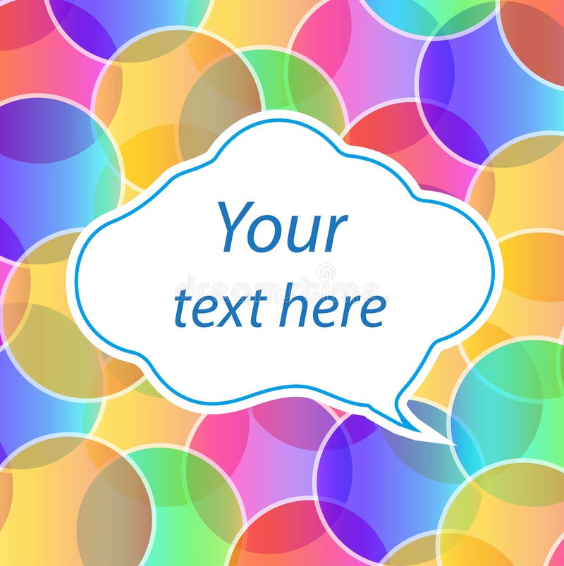 Cloud shape with text stock illustration. Illustration of colored ...