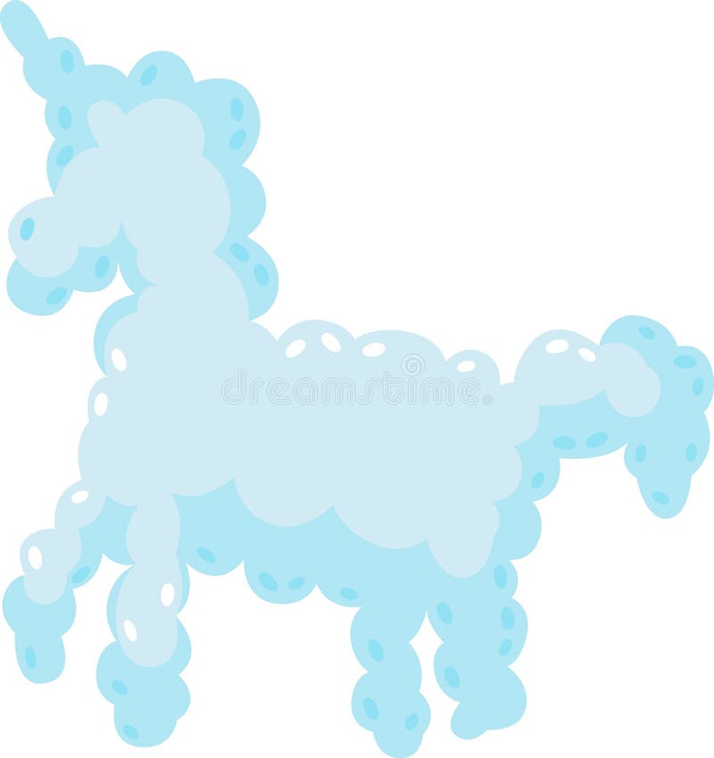 Cloud Shape Unicorn stock vector. Illustration of cloud - 302128389