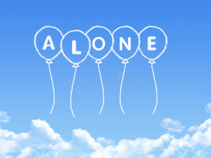 Cloud Shaped As Alone Message Stock Illustration - Illustration of ...