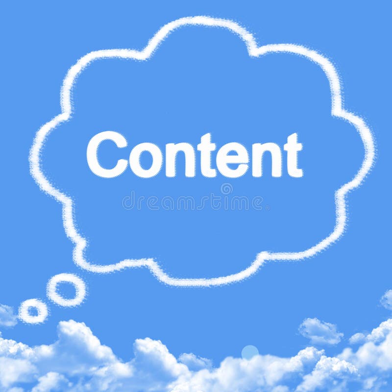 Cloud Shaped As Content Message Stock Illustration - Illustration of ...