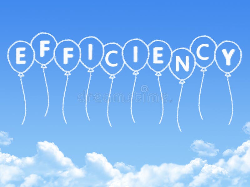 Cloud Shaped As Efficiency Message Stock Illustration - Illustration of ...
