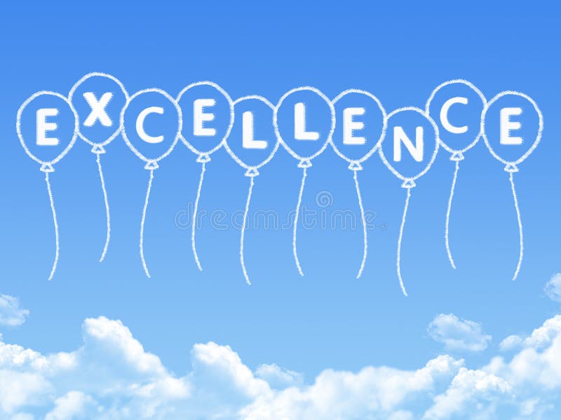 Cloud Shaped As Excellence Message Stock Illustration - Illustration of ...